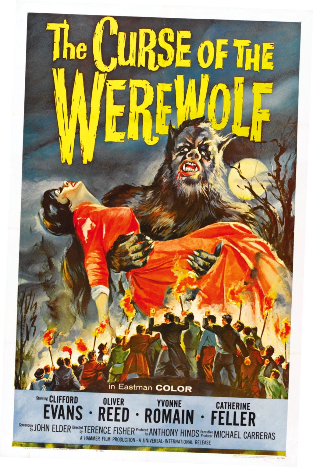 Curse Of The Werewolf Movie poster 12x16 Print on Metal Sign 12in x ...