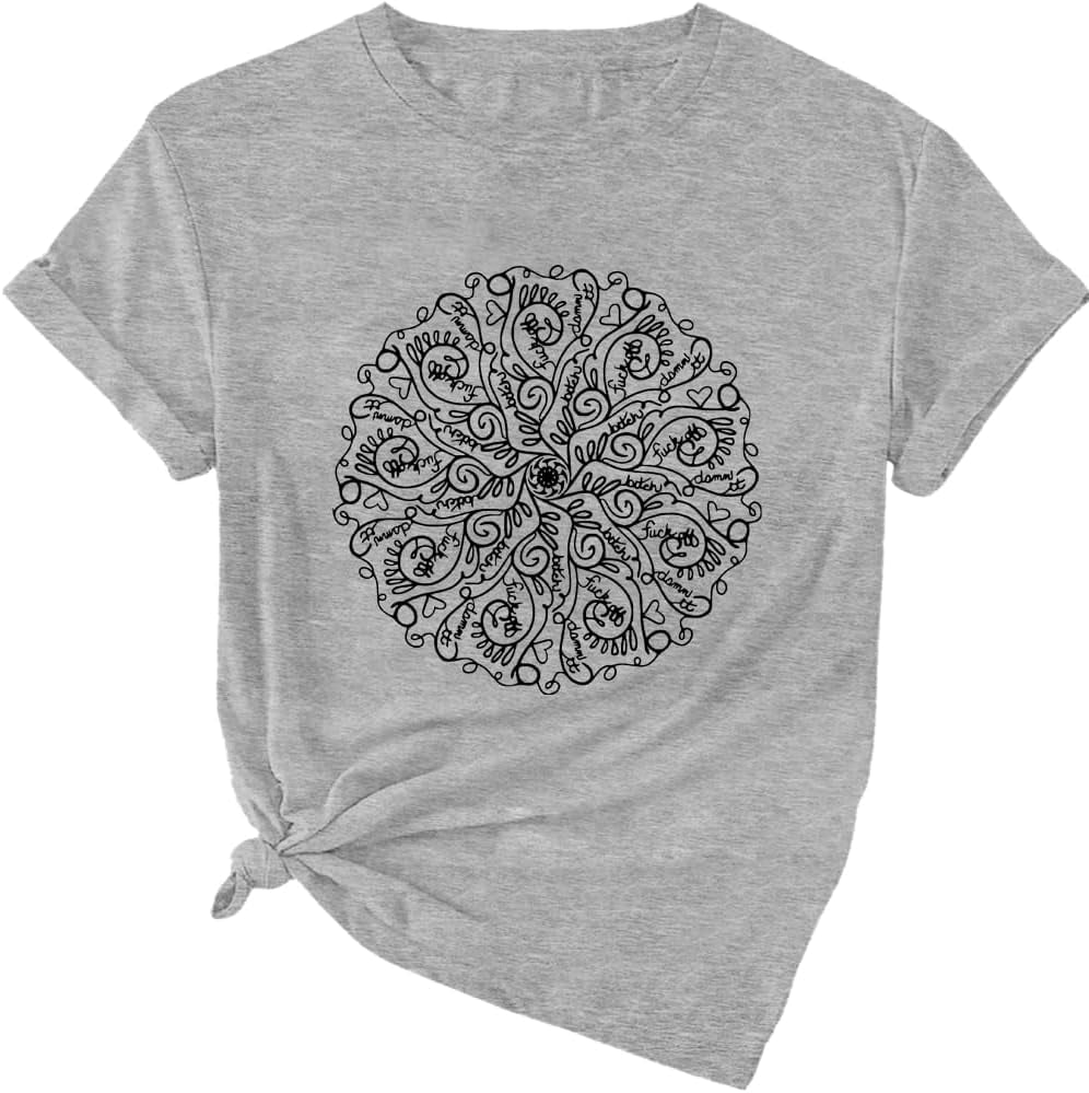 Curse Word Mandala Tshirt, Curse Word Mandala Shirt for Women, Curse ...