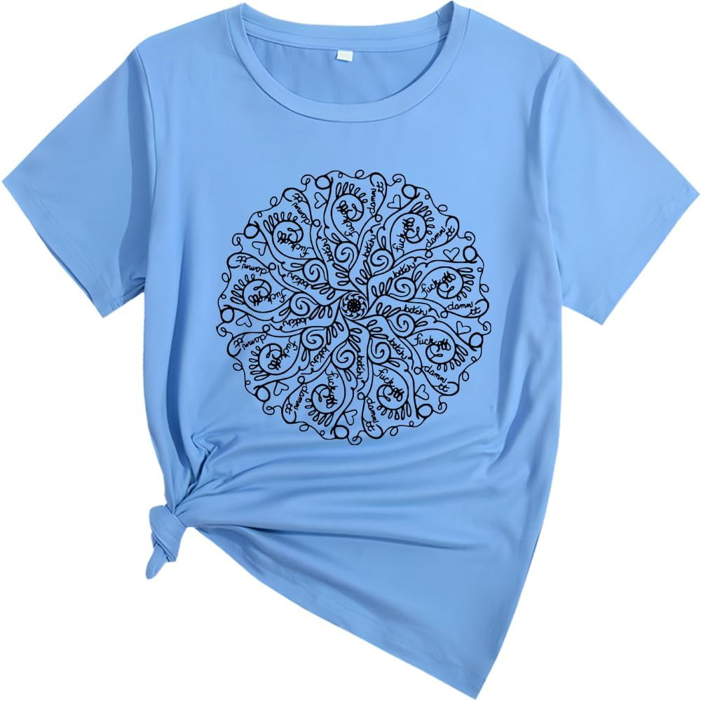 Curse Word Mandala Tshirt, Curse Word Mandala Shirt for Women, Curse ...
