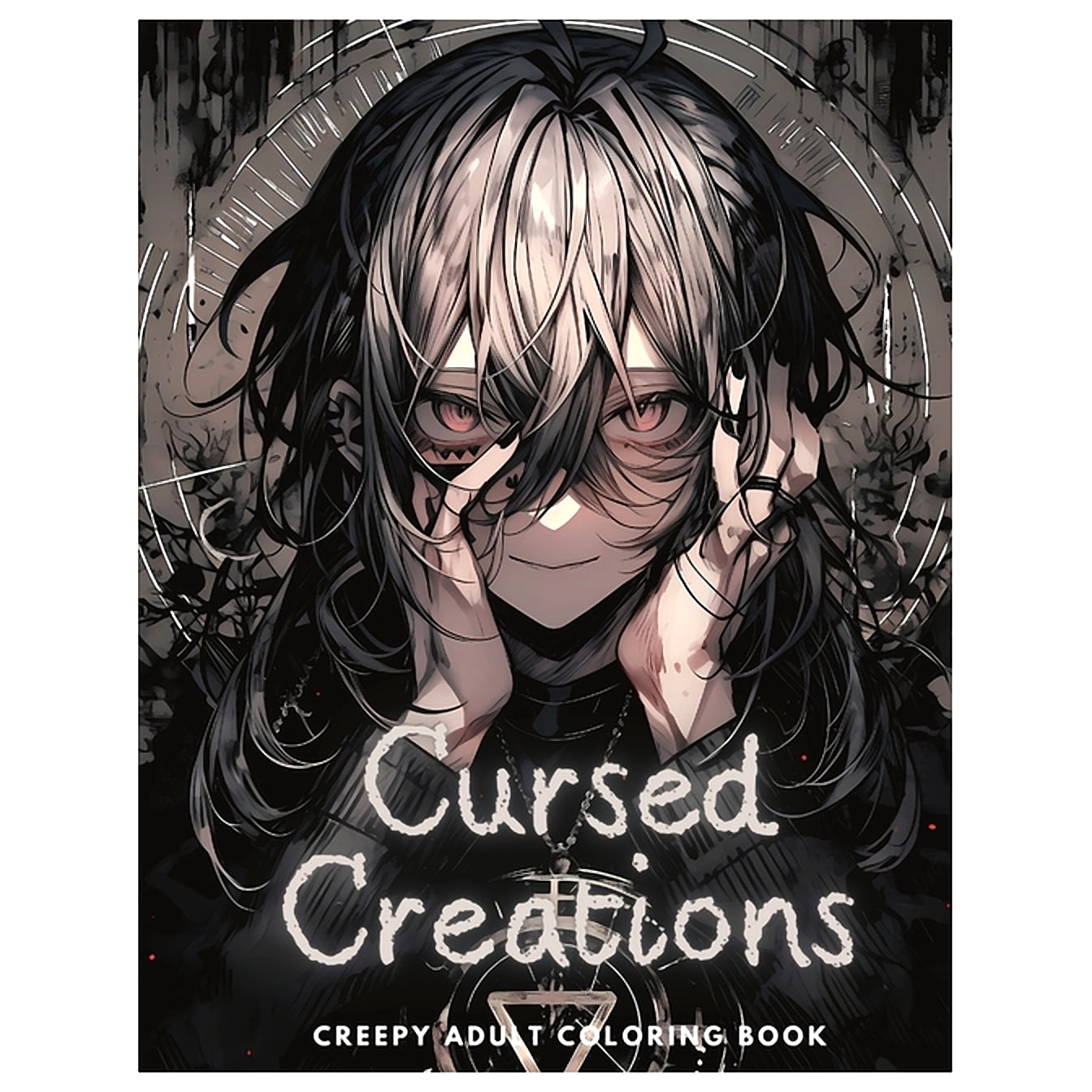 Cursed Creations: Creepy Adult Coloring Book: Large Print Horror ...