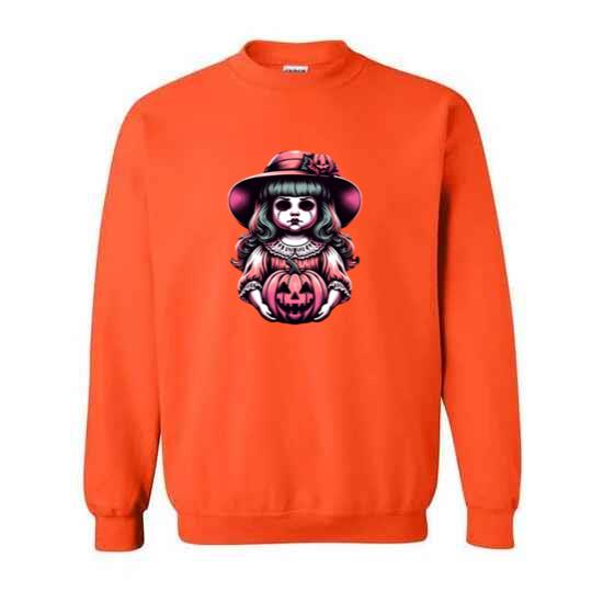Cursed Doll Funny Creepy Gothic Art Graphic Spooky Unisex Sweatshirt up ...