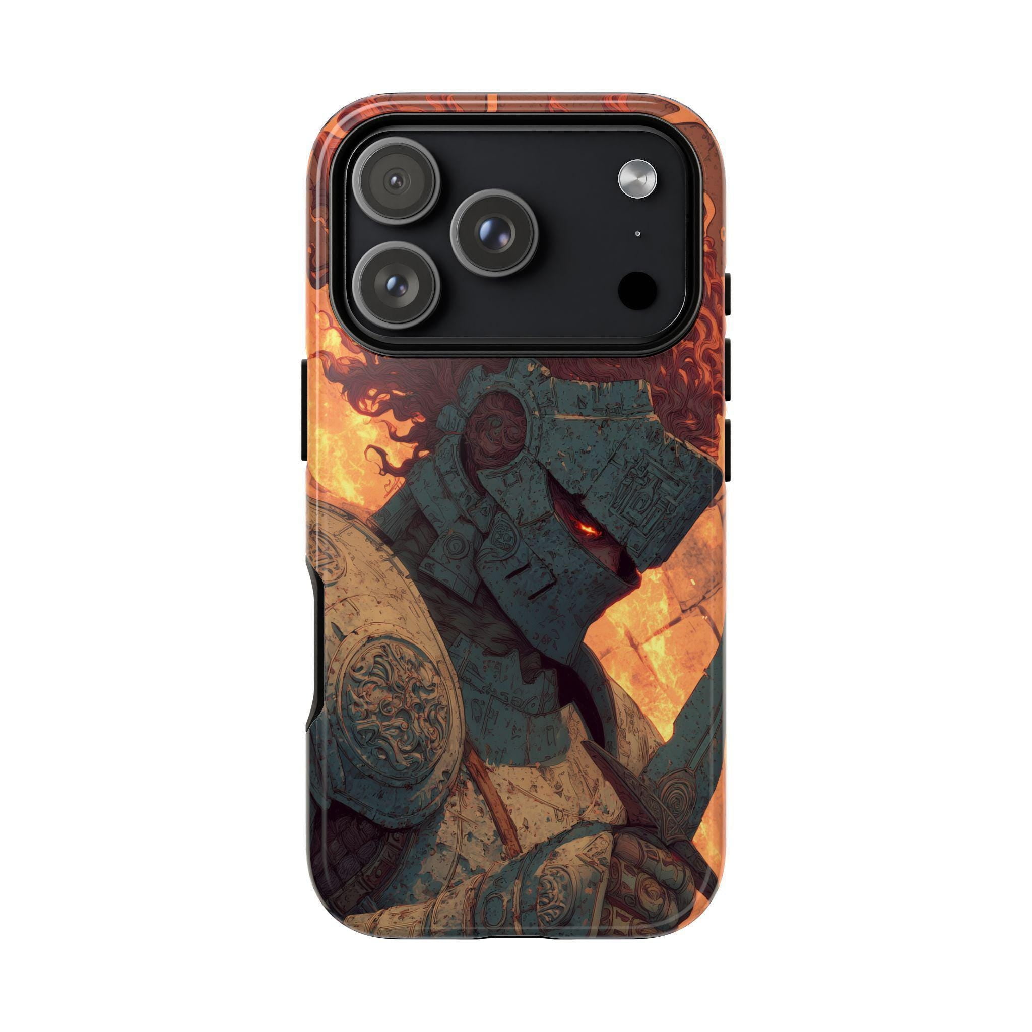 Cursed Knight Warrior Broken Flame Dark Fantasy Drama Phone Case 17 16 ...