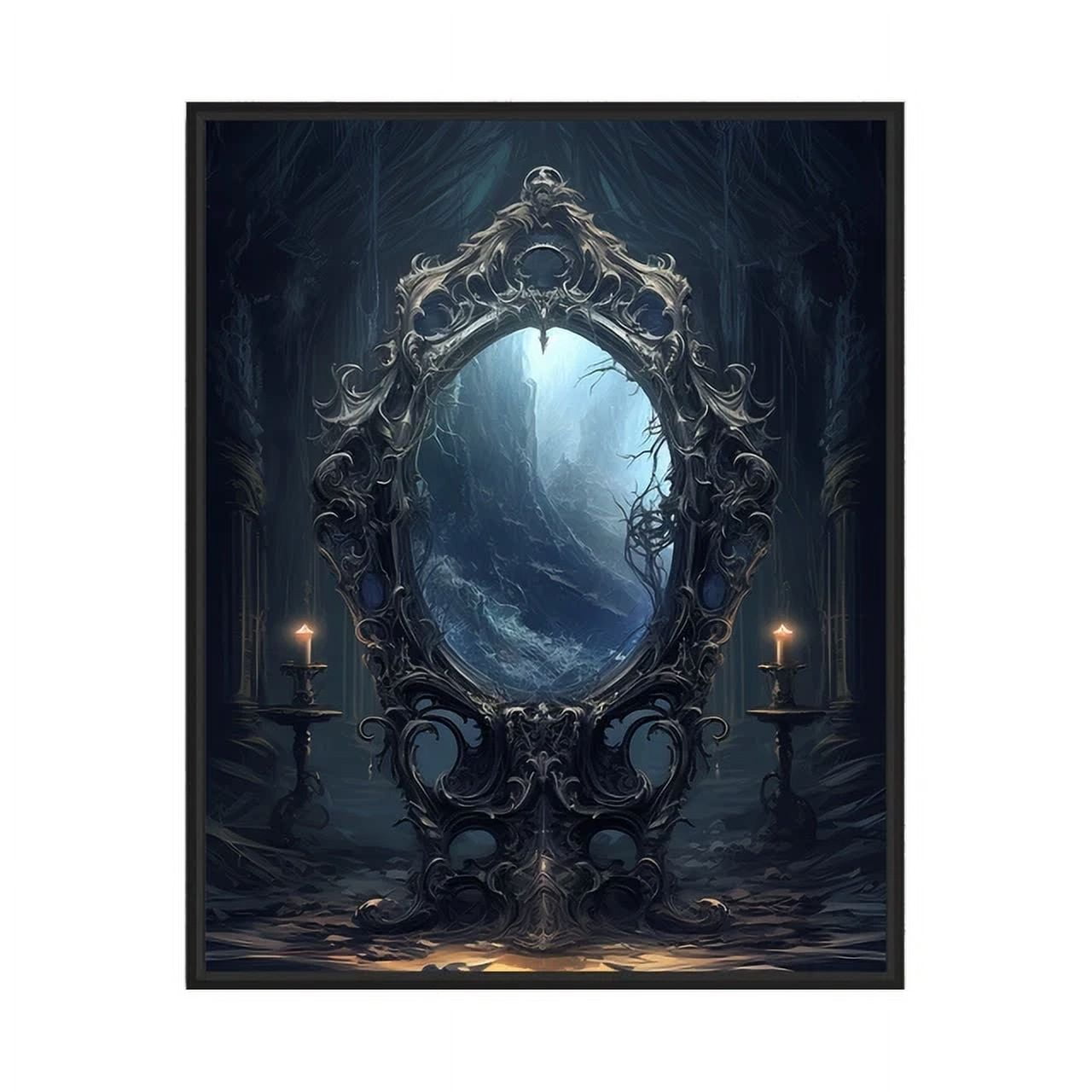 Cursed Mirror Haunted Photo Art Print Poster Wall Art Painting NO ...