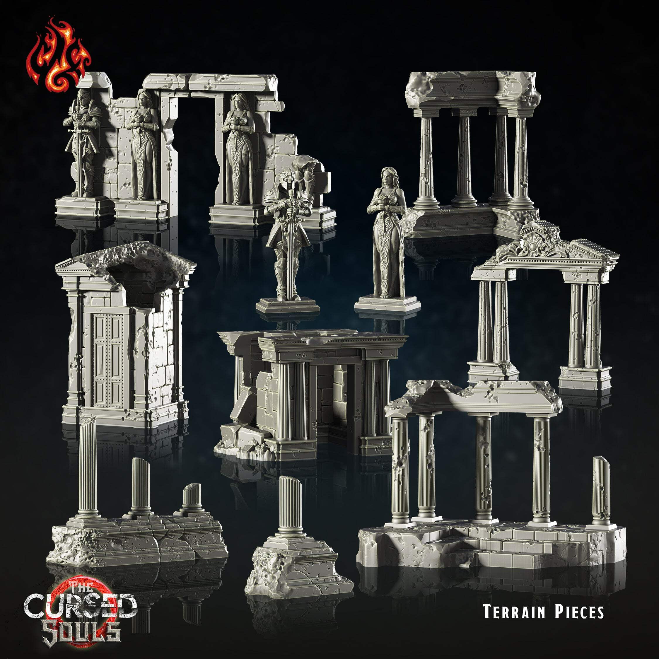 Cursed Souls Terrain Set: Crippled God Foundry Cursed Souls 3D Resin ...