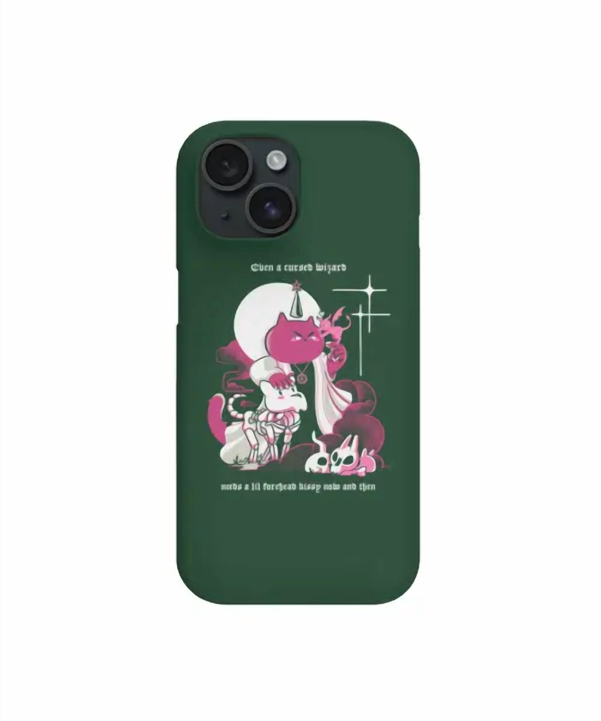 Cursed Wizard Blessed Kiss Funny Magic Phone Case for iPhone 16 15 14 ...