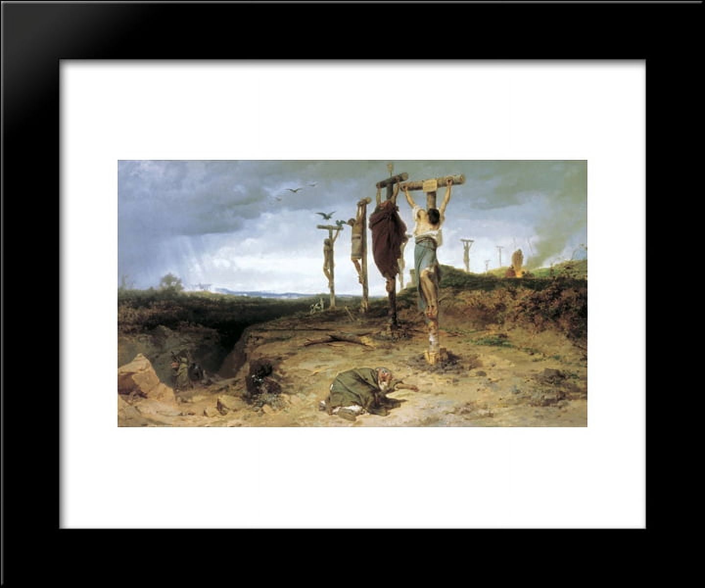 Cursed field. The place of execution in ancient Rome. Crucified slave ...