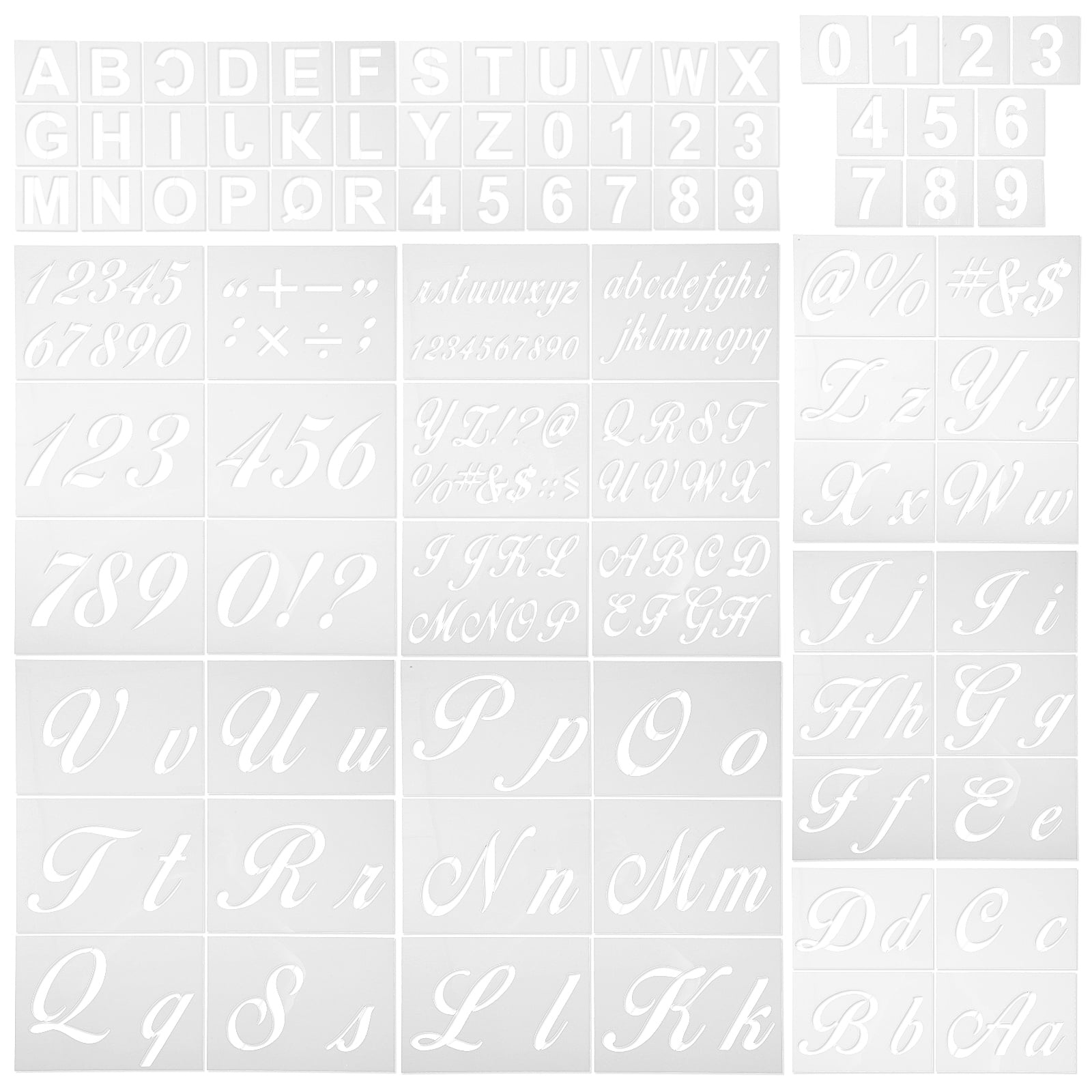 Cursive Alphabet Painting Templates Letter Ink Stencils - Walmart.com