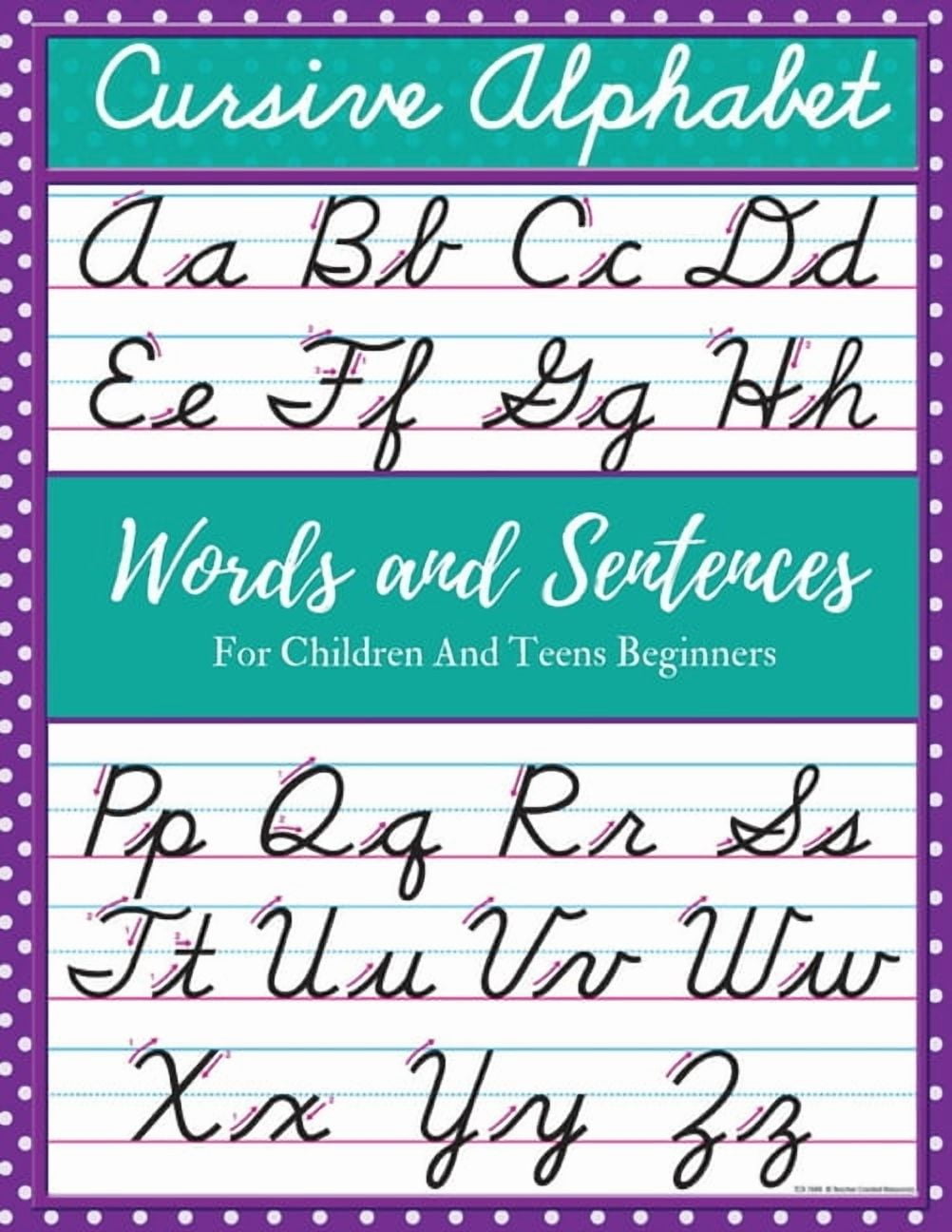 Cursive Alphabet Words and Sentences For Children and Teens Beginners ...