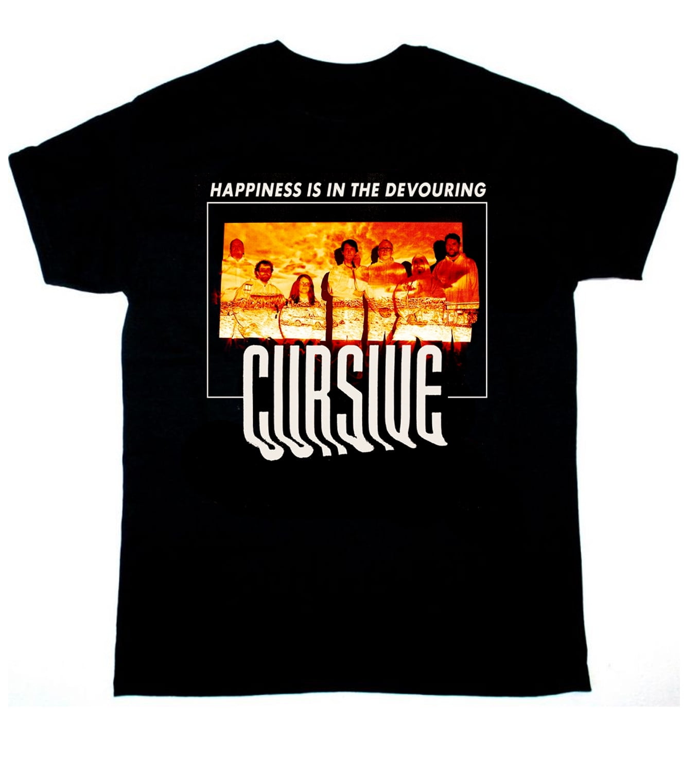 Cursive Band 2025 Tour Short Sleeve Cotton Black T-Shirt TT71 - Walmart.com