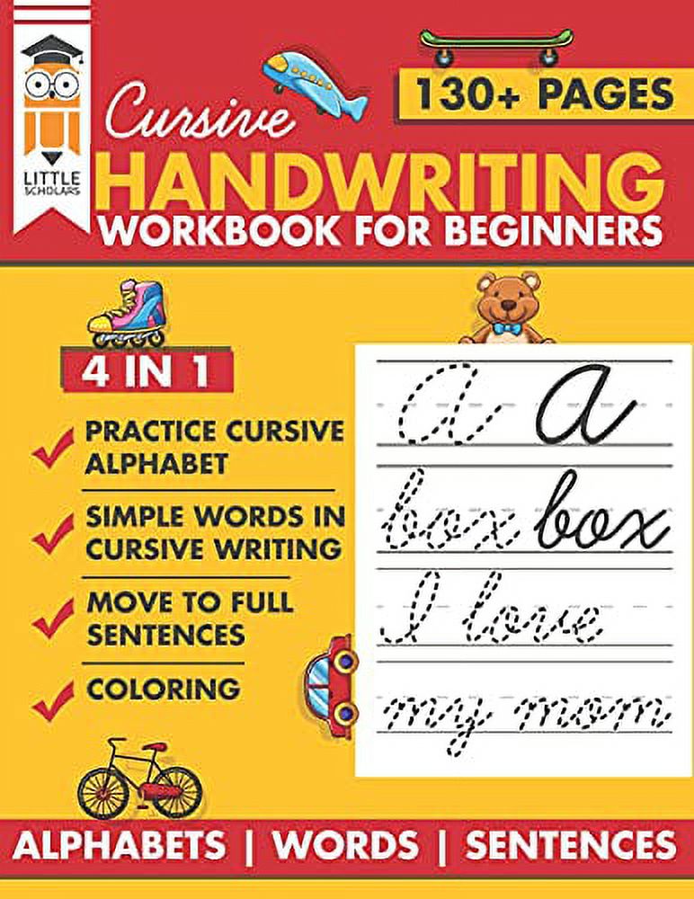 Pre-Owned Cursive Handwriting Workbook for Beginners: Premium cursive ...