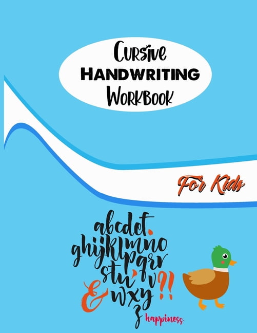 Cursive Handwriting Workbook For Kid: Typeface beginning cursive ...