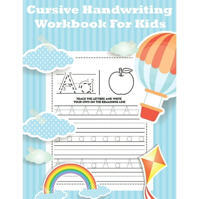 Cursive Handwriting Workbook For Kids: Cursive Handwriting Alphabet ...