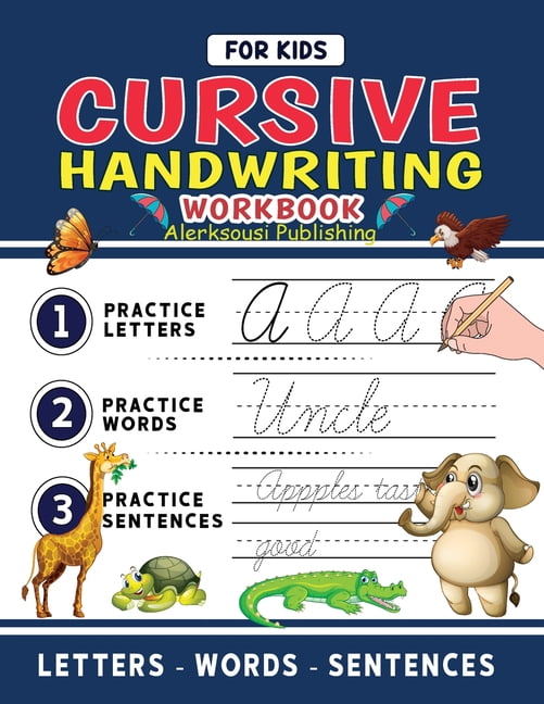 Cursive Handwriting Workbook For Kids: Cursive Handwriting Tracing ...