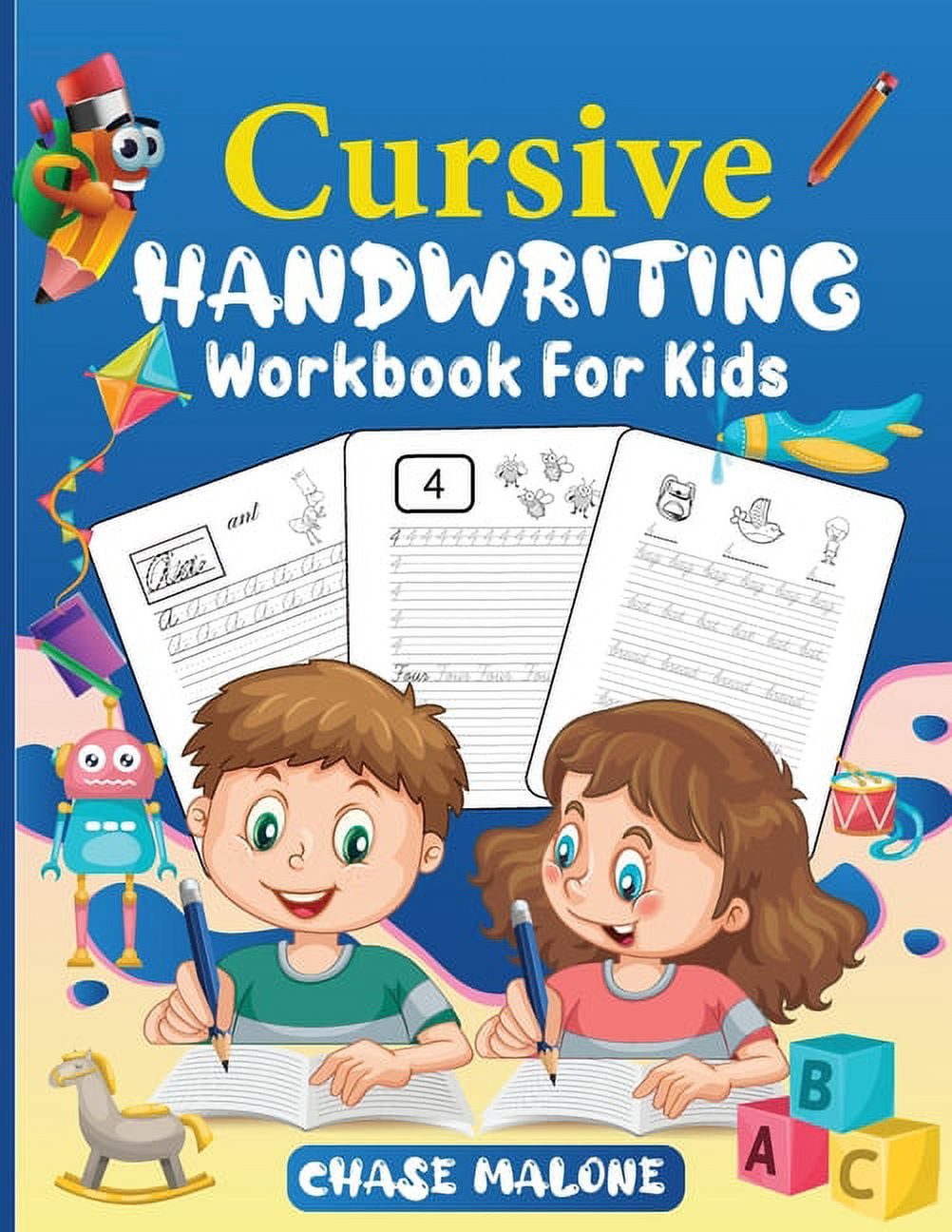 Cursive Handwriting Workbook For Kids : Writing Practice Book 3-in-1 ...