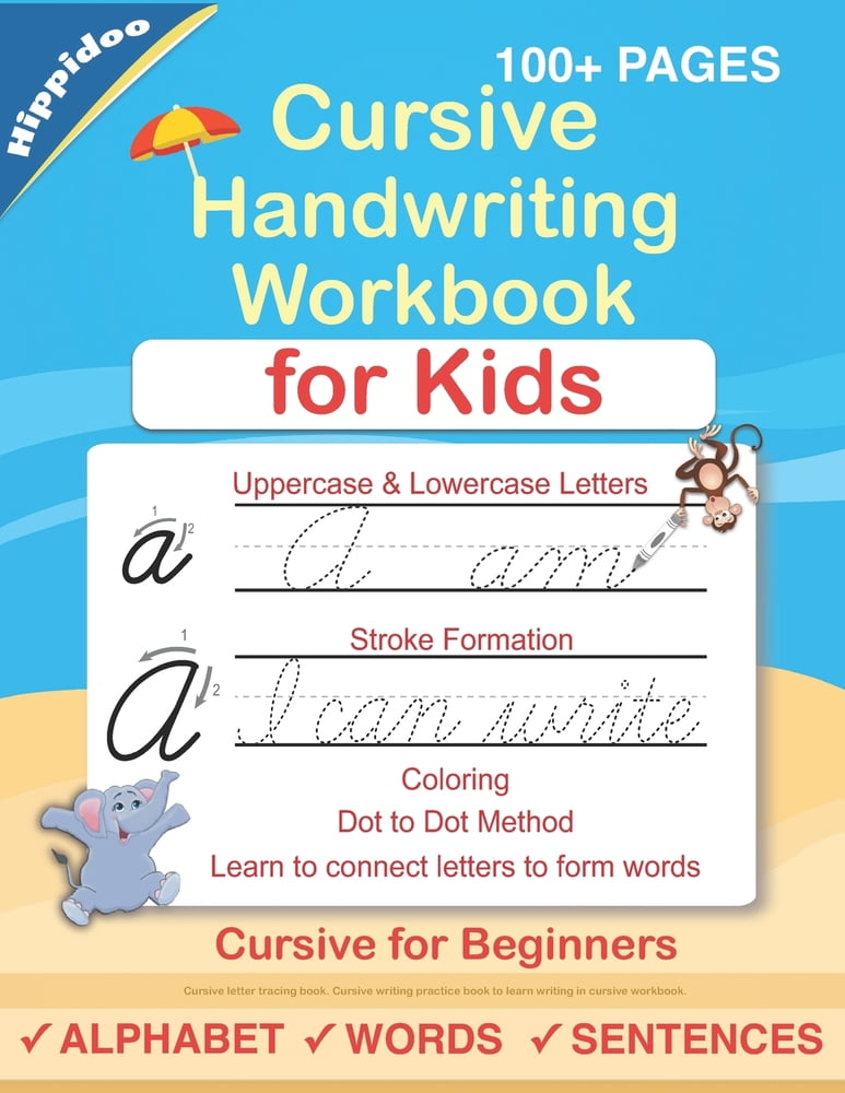 Pre-Owned Cursive Handwriting Workbook For Kids: Cursive for beginners ...
