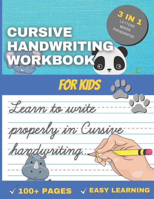 Cursive Handwriting Workbook for Kids: Handwriting Workbook to practice ...