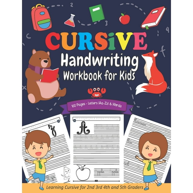 Cursive Handwriting Workbook for Kids: Learning Cursive for 2nd 3rd 4th ...