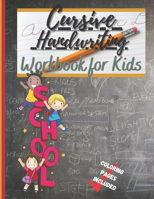 Cursive Handwriting Workbook For Kids: Practice Alphabet Learning with ...