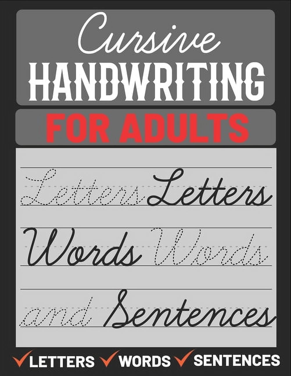 Cursive Handwriting for Adults: Cursive Handwriting Practice Paper for ...
