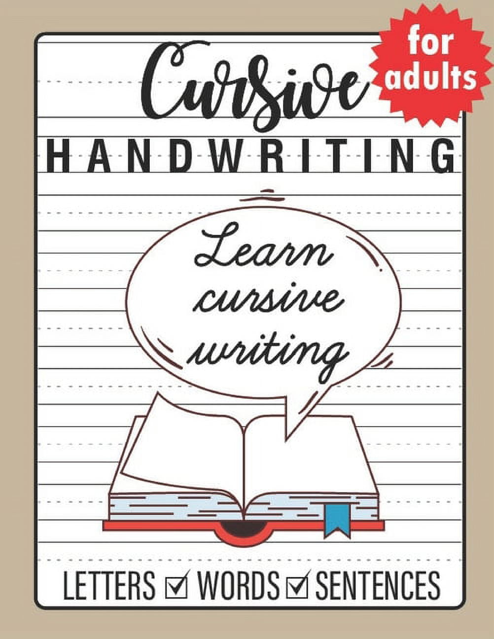 Cursive Handwriting for Adults: Trace and Practice Cursive Letters ...