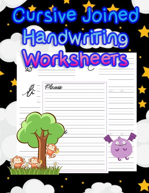 Cursive Joined Handwriting Worksheets: handwriting tracing workbook ...