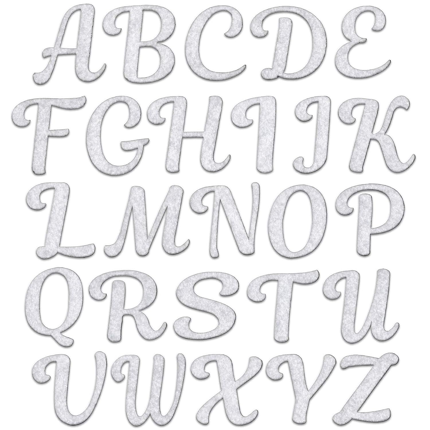 Cursive Letter Patch 26 Piece Kit Script Iron On Felt Letter Appliques ...