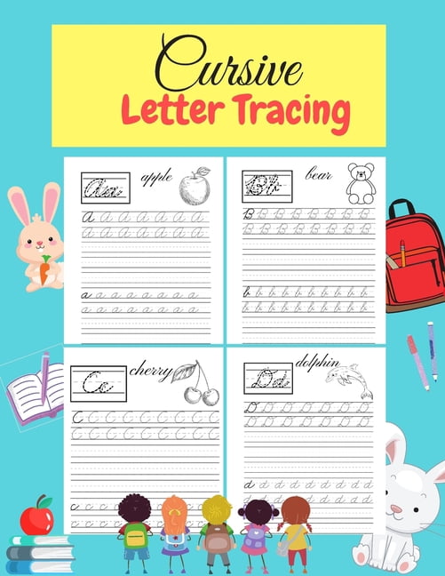 Cursive Letter Tracing: Learn Cursive Alphabet Letters.Cursive writing ...