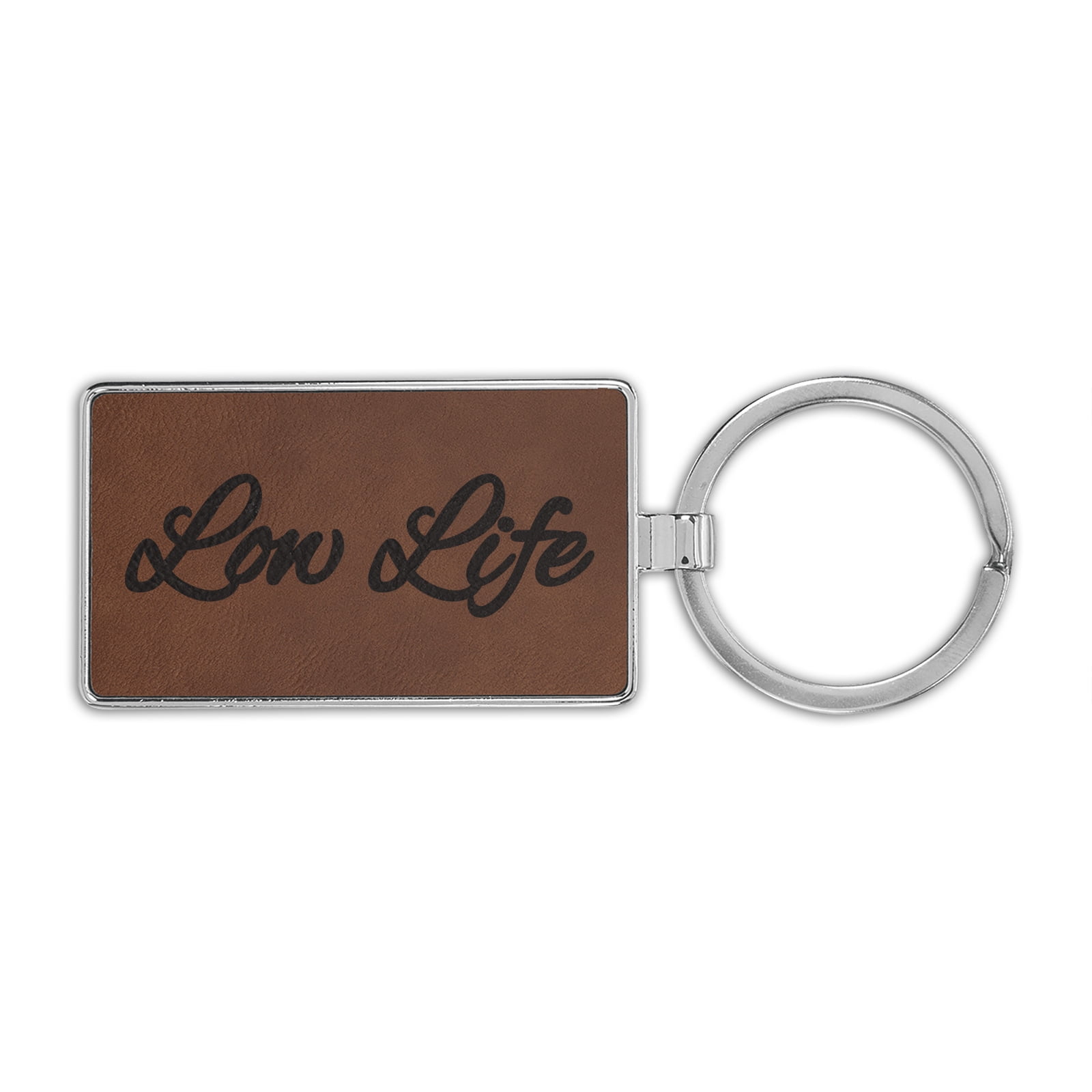 Cursive Lowlife Premium Leatherette Keychain stance jdm - Brown ...