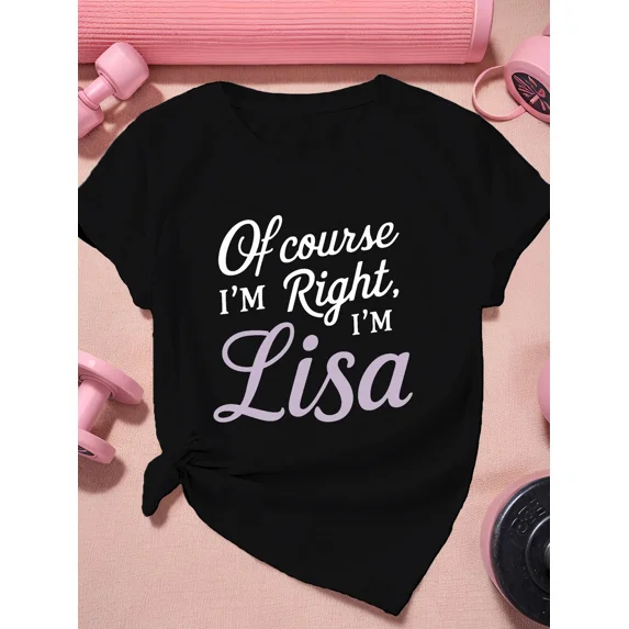 Cursive Name Lisa For A Personalized Look Graphic Unisex T-Shirt up to ...