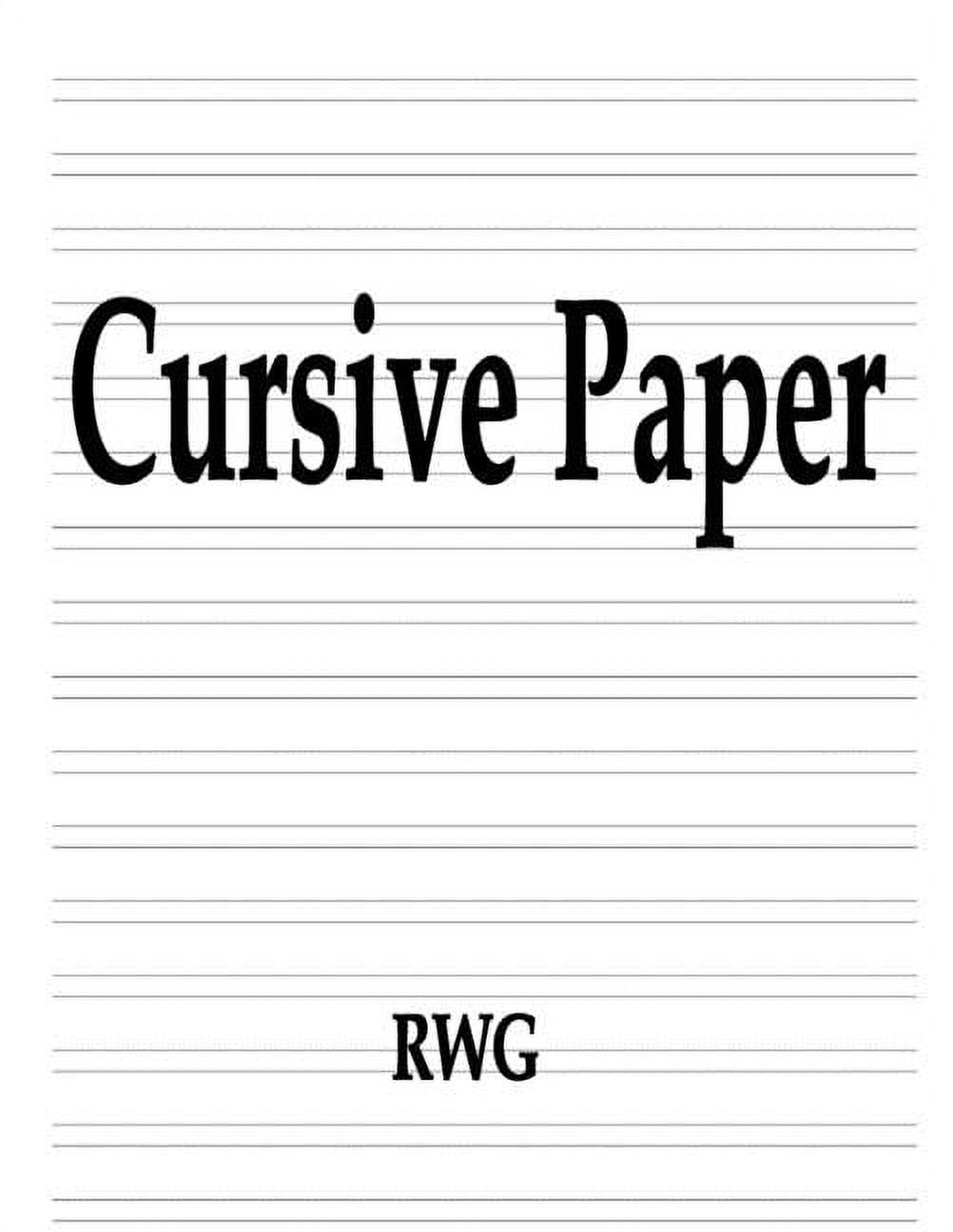 Cursive Paper: 100 Pages 8.5" X 11", (Paperback) - Walmart.com
