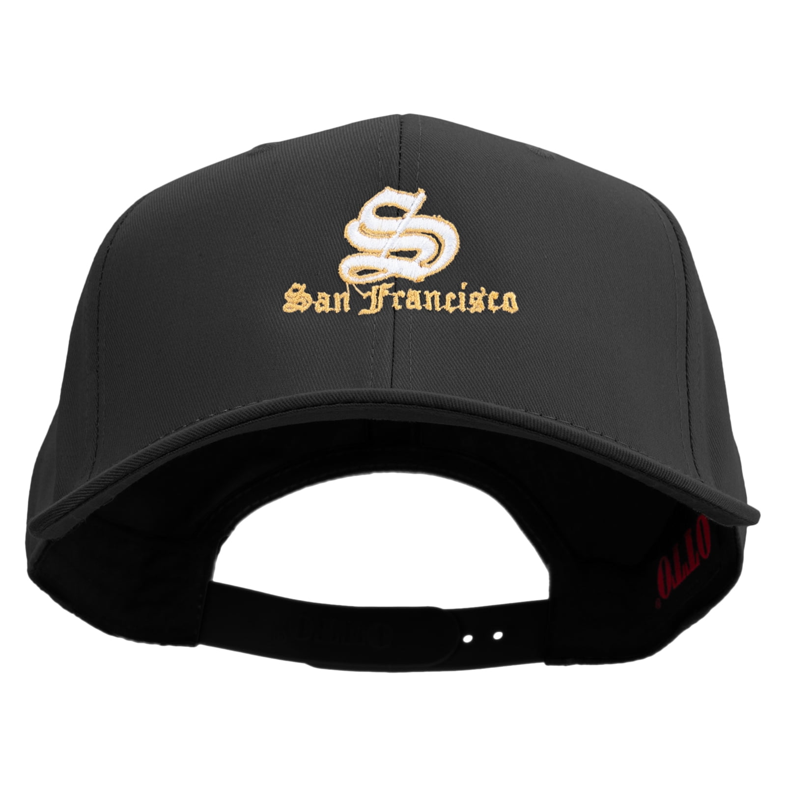 Cursive San Fransico Sign Embroidered Solid Cotton Twill Prostyle Cap ...