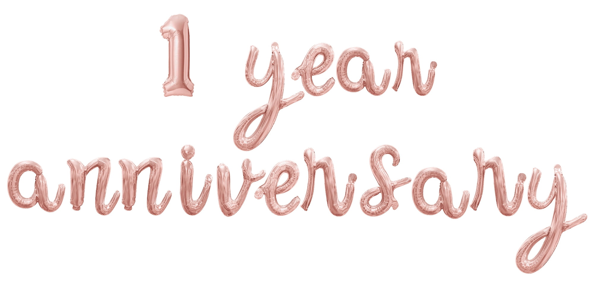 Cursive Script Letter Balloons - 1 YEAR ANNIVERSARY 16" Inch Alphabet ...