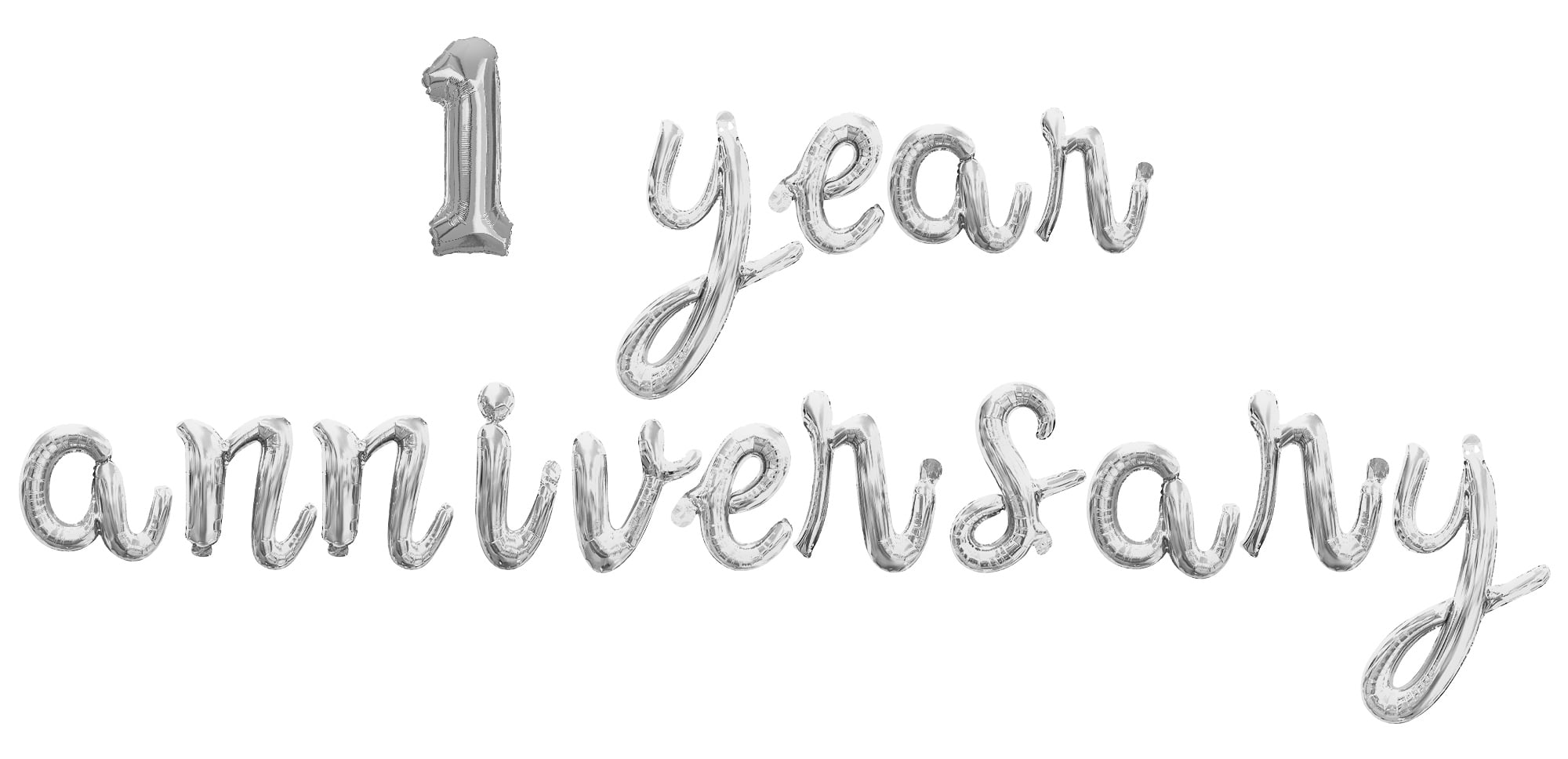 Cursive Script Letter Balloons - 1 YEAR ANNIVERSARY 16" Inch Alphabet ...