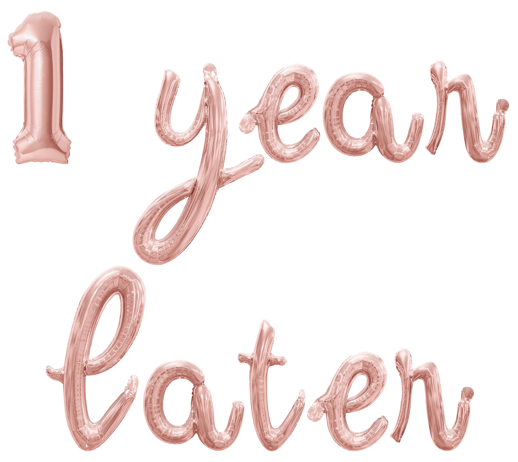 Cursive Script Letter Balloons - 1 YEAR LATER 16" Inch Alphabet Letters ...