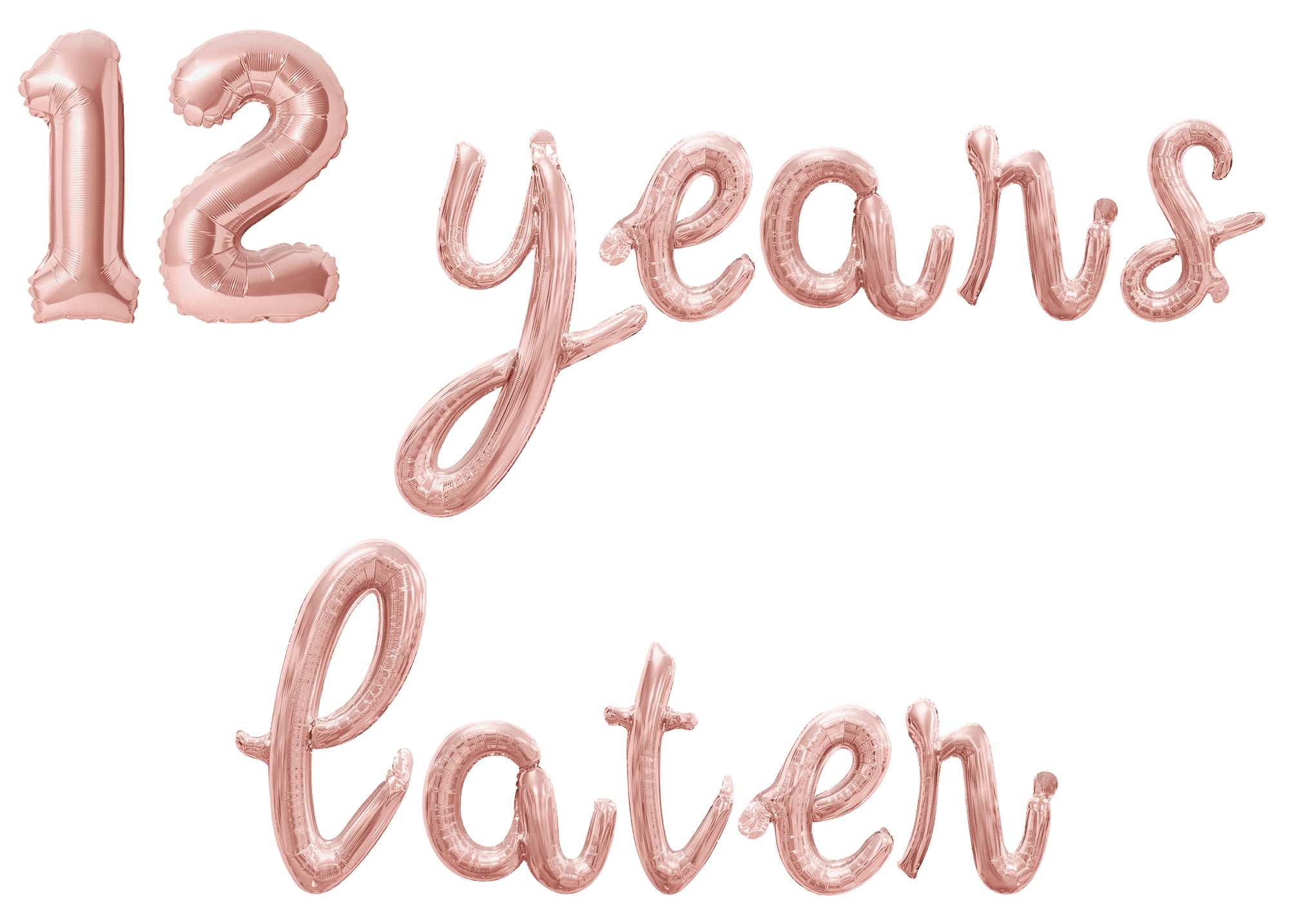Cursive Script Letter Balloons - 12 YEARS LATER 16" Inch Alphabet ...