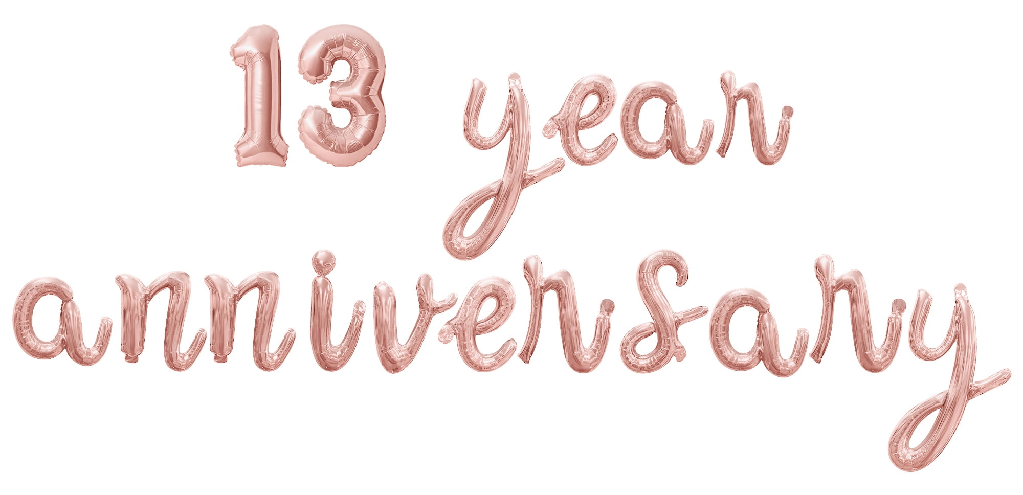 Cursive Script Letter Balloons - 13 YEAR ANNIVERSARY 16" Inch Alphabet ...