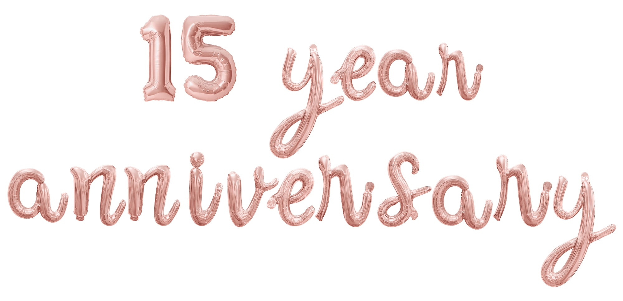Cursive Script Letter Balloons - 15 YEAR ANNIVERSARY 16" Inch Alphabet ...