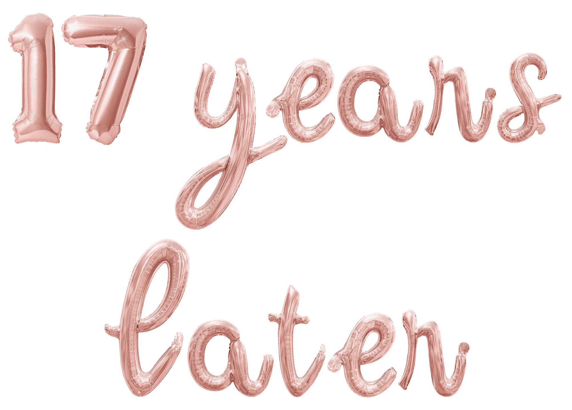 Cursive Script Letter Balloons - 17 YEARS LATER 16" Inch Alphabet ...