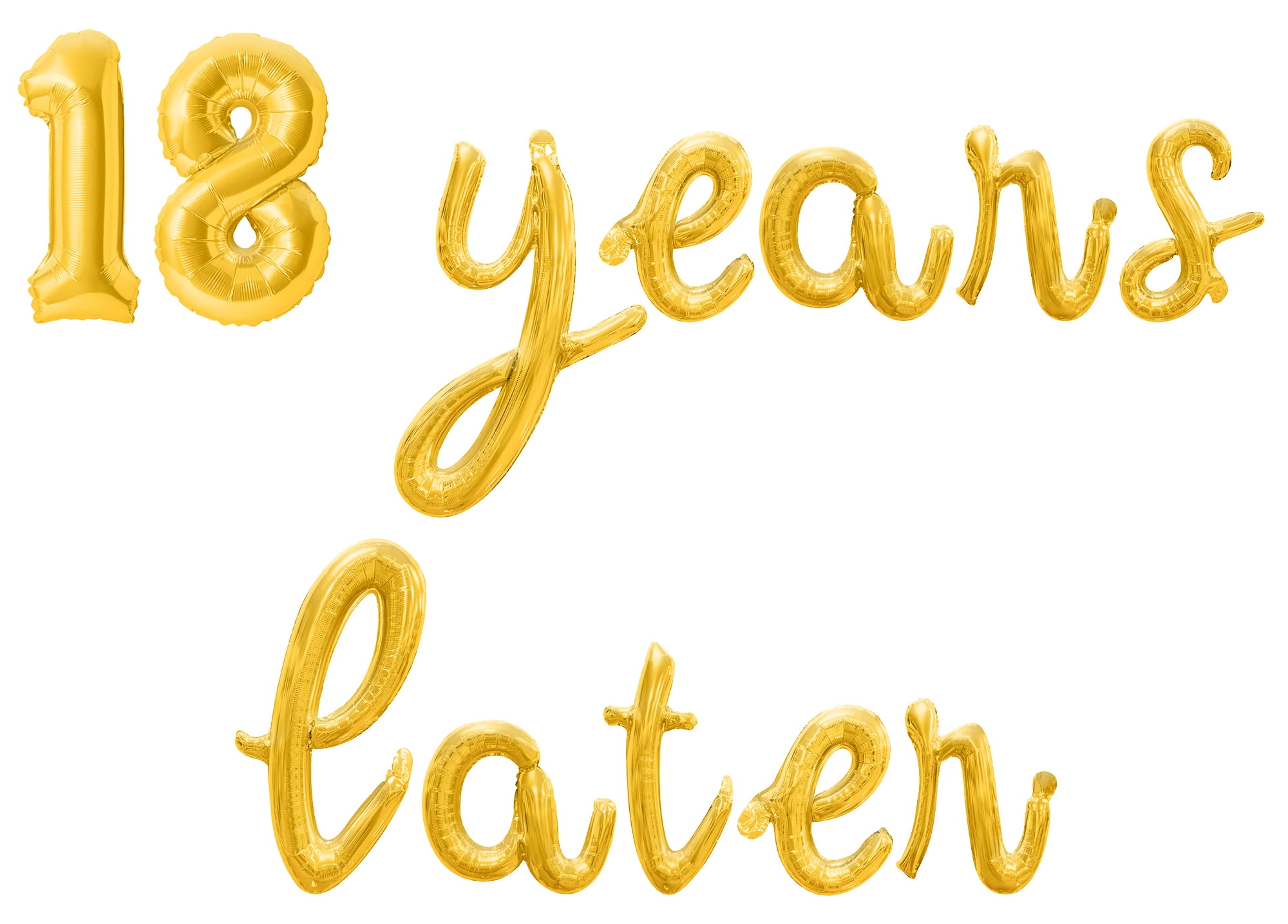 Cursive Script Letter Balloons - 18 YEARS LATER 16" Inch Alphabet ...