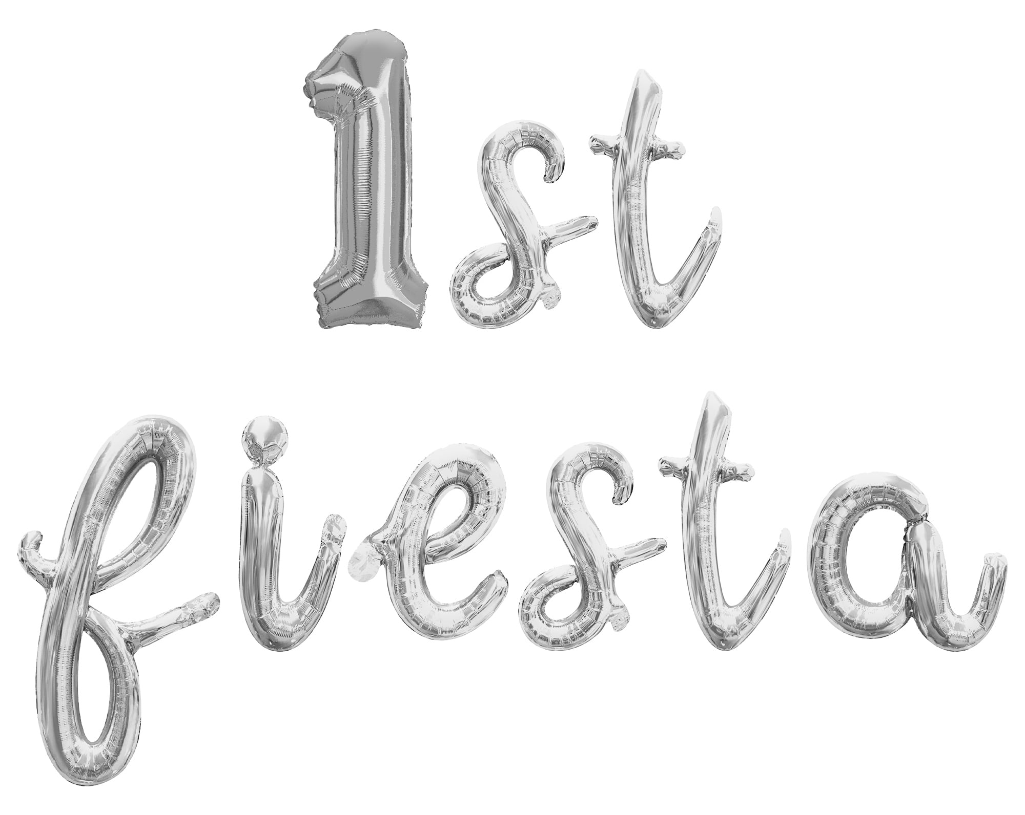 Cursive Script Letter Balloons - 1ST FIESTA 16" Inch Alphabet Letters ...