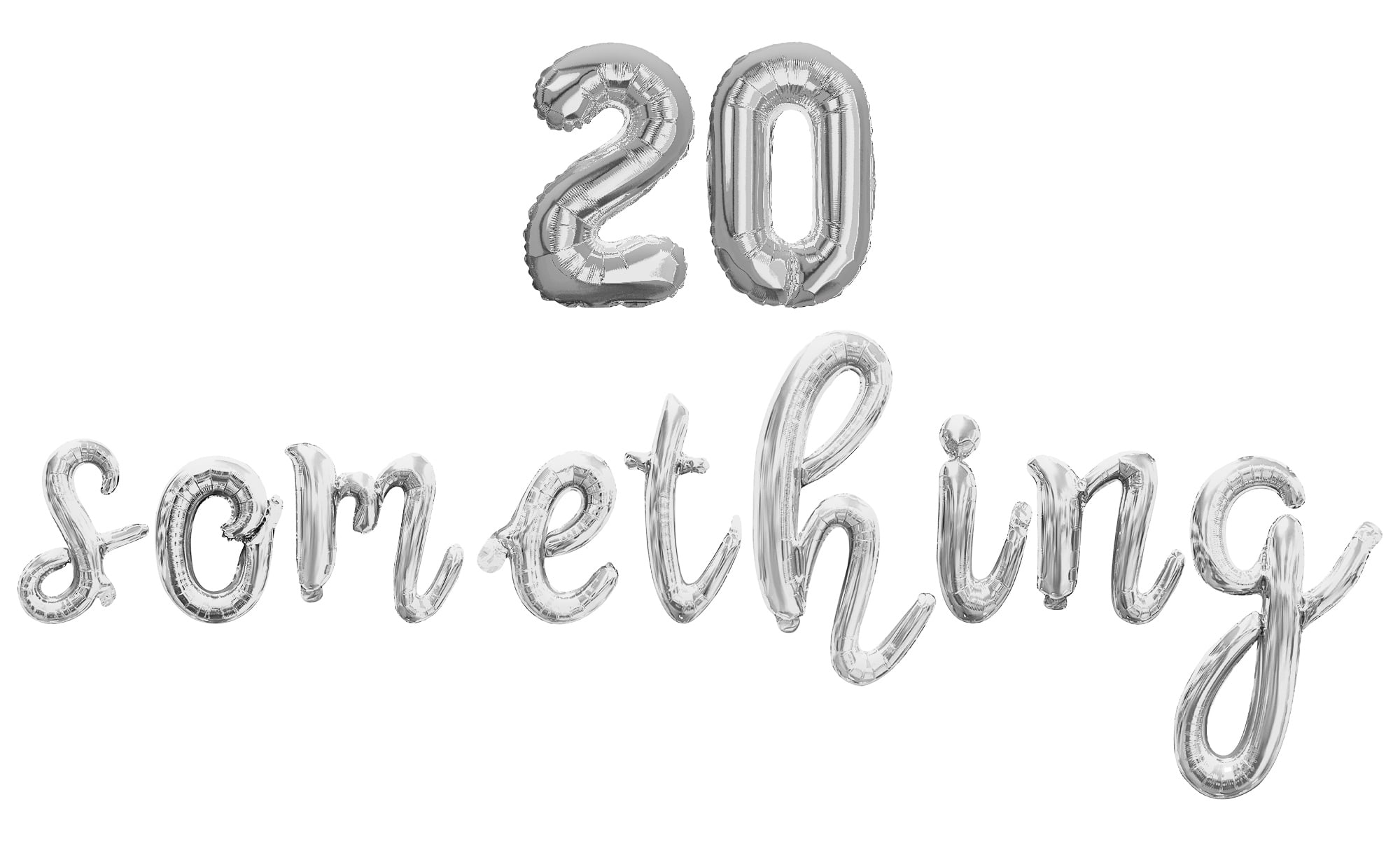 Cursive Script Letter Balloons - 20 SOMETHING 16" Inch Alphabet Letters ...