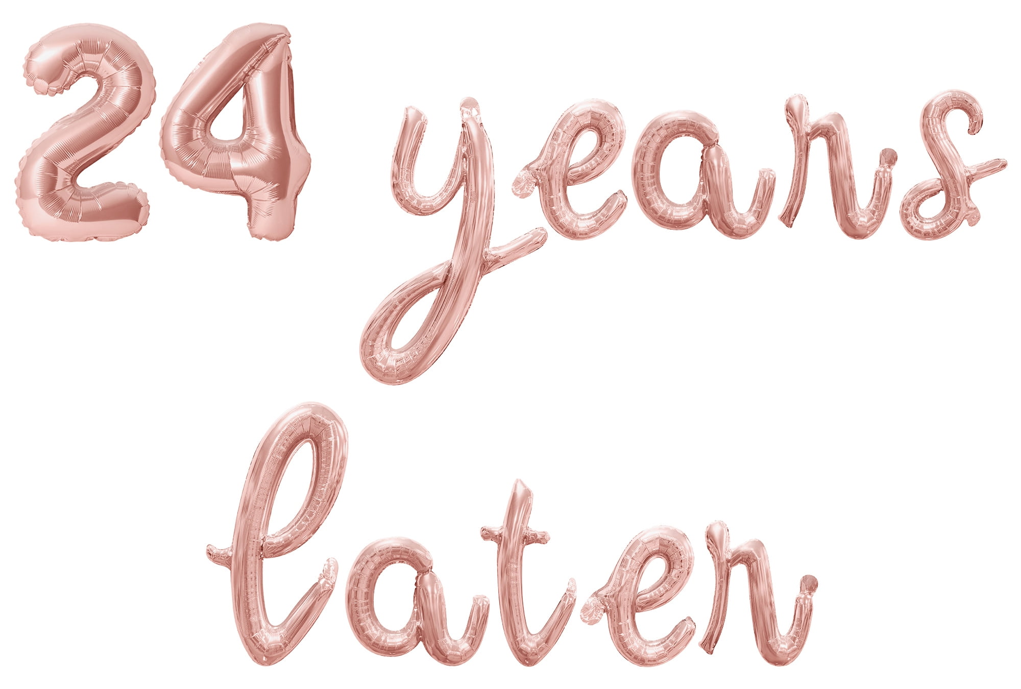 Cursive Script Letter Balloons - 24 YEARS LATER 16" Inch Alphabet ...