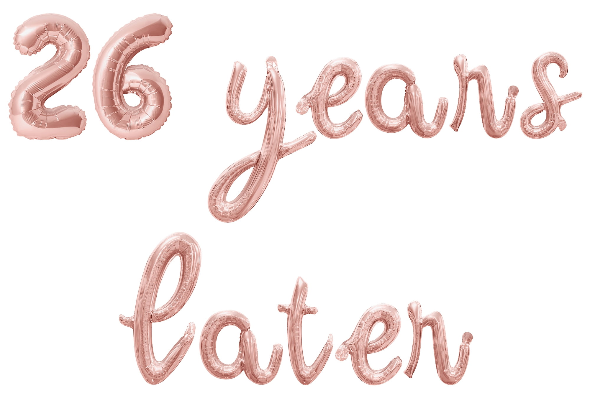 Cursive Script Letter Balloons - 26 YEARS LATER 16" Inch Alphabet ...