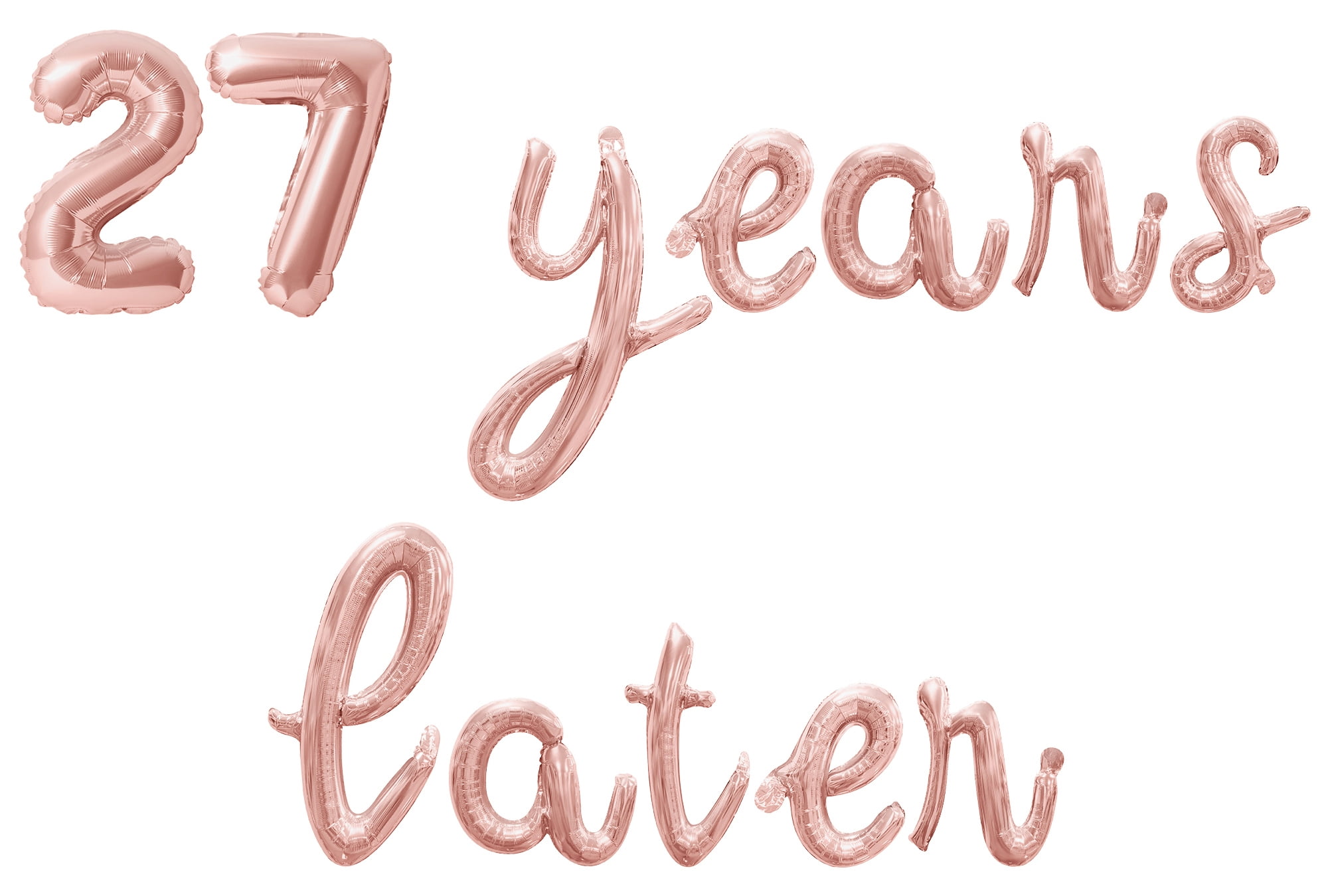 Cursive Script Letter Balloons - 27 YEARS LATER 16" Inch Alphabet ...