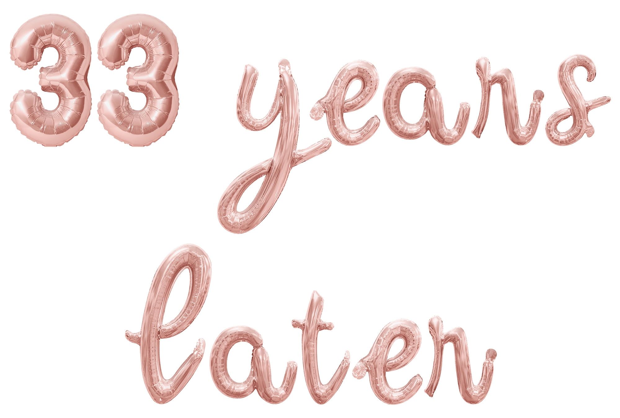 Cursive Script Letter Balloons - 33 YEARS LATER 16" Inch Alphabet ...