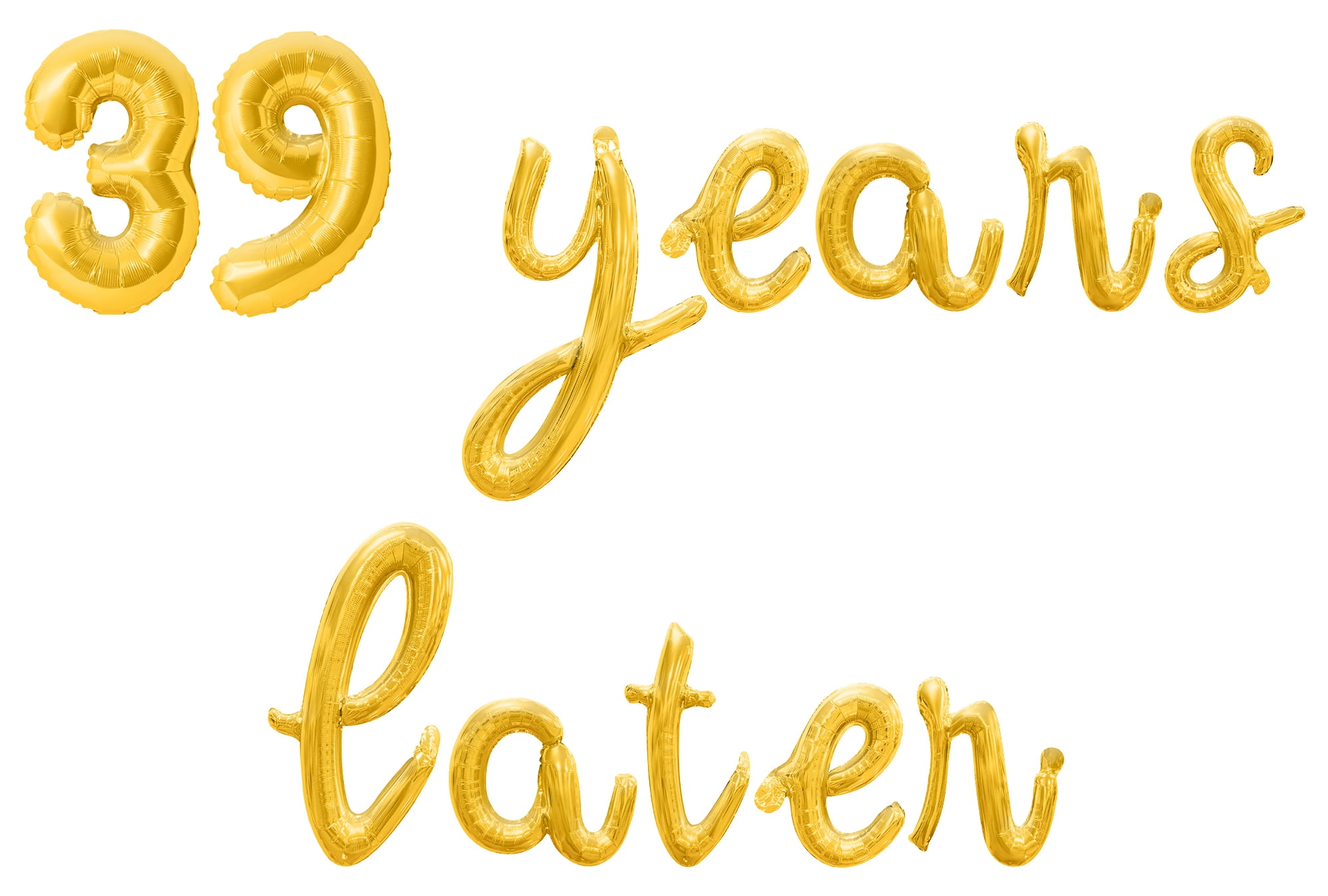 Cursive Script Letter Balloons - 39 YEARS LATER 16" Inch Alphabet ...