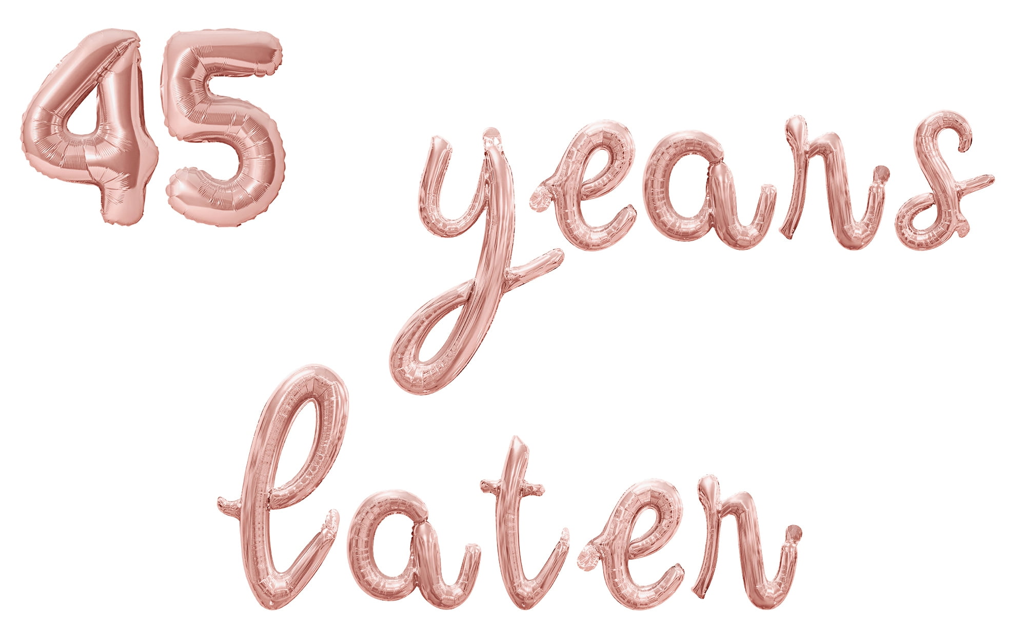 Cursive Script Letter Balloons - 45 YEARS LATER 16" Inch Alphabet ...