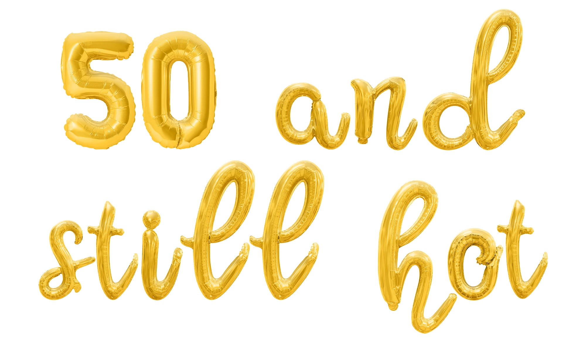 Cursive Script Letter Balloons - 50 AND STILL HOT 16" Inch Alphabet ...