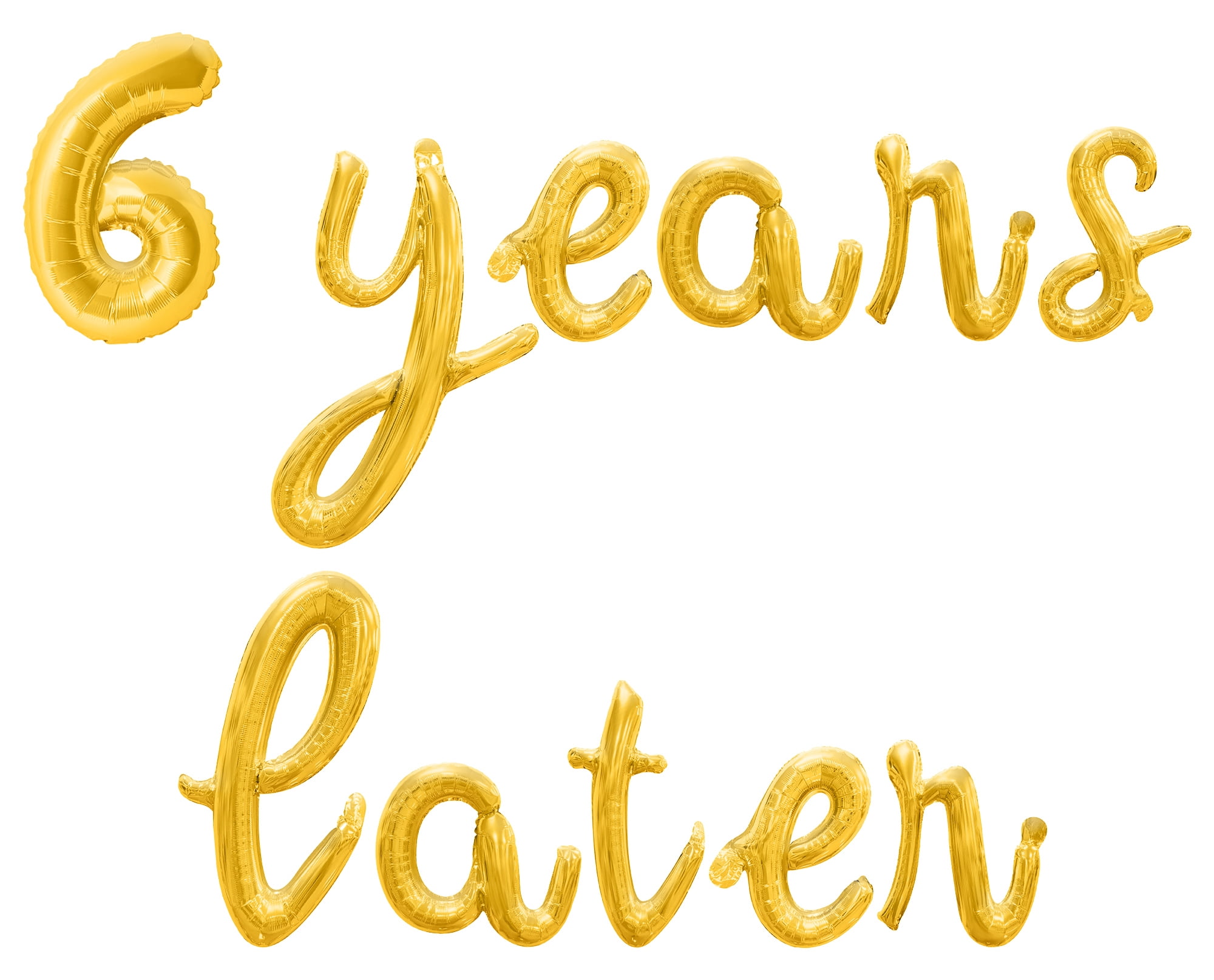 Cursive Script Letter Balloons - 6 YEARS LATER 16" Inch Alphabet ...