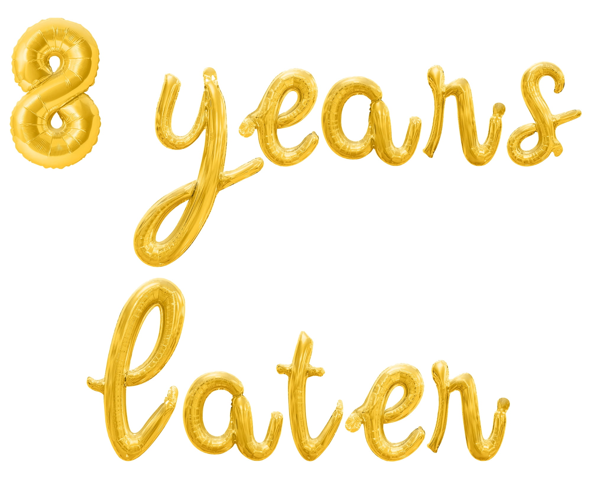 Cursive Script Letter Balloons - 8 YEARS LATER 16" Inch Alphabet ...